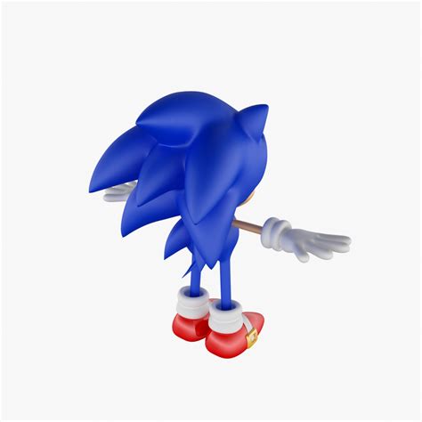 Cgi Classic Sonic 3d Model 99 Max Fbx Obj Free3d