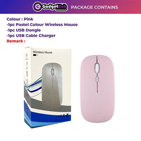 Rechargeable Wireless Bluetooth Mouse Pastel Color Support Tablet