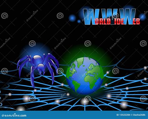 Spider Of The World Wide Web Stock Illustration Illustration Of Luster Green 13522284