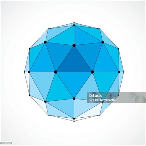 연결 된 검은 선과 점을 가진 추상적인 3d 면처리된 그림 블루 벡터 낮은 폴 리 디자인 요소 그리드와 라인 메쉬를 가진 인공