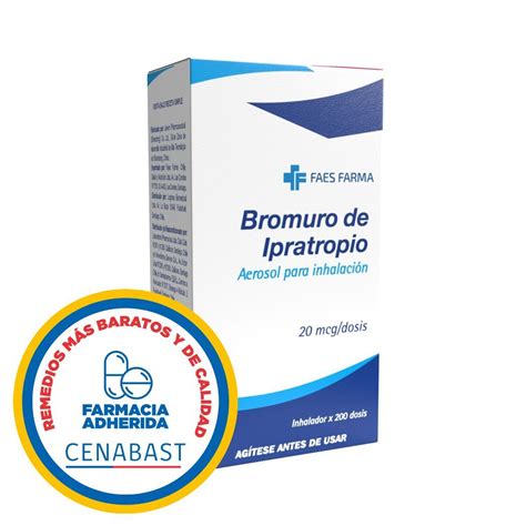 Bromuro De Ipratropio 20mcg Inhalación 200 Dosis Salcobrand