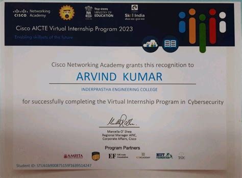 arvind kumar on linkedin cisco internship aitce