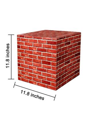 Mototo 4 Pcs Brick Party Boxes Paper Cardboard Building