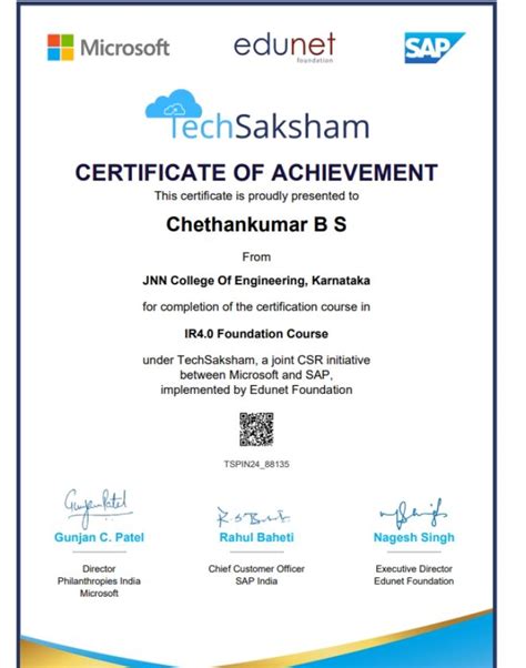 Techsaksham Industry4 Microsoft Sap Edunetfoundation Continuouslearning Skilldevelopment