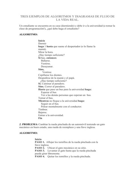Ejemplos De Algoritmos Y Diagramas De Flujo