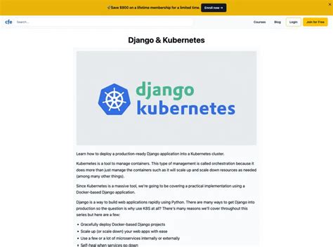 Django Kubernetes By Codingforentrepreneurs A Django Template Built At Lightspeed