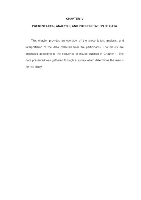 Chapter Iv Chapter Iv Presentation Analysis And Interpretation Of
