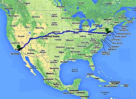 How Far Is New York From Los Angeles The Calculated Flying Distance