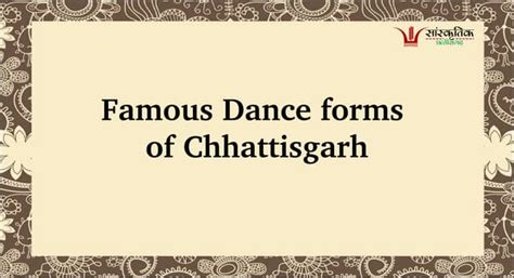 Dance Forms Of Chhattisgarh Pptx