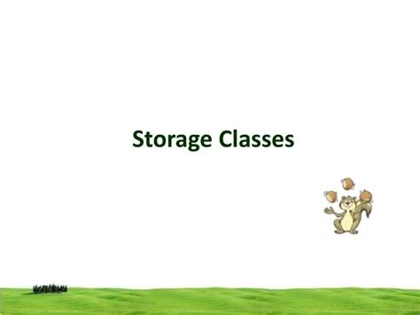 Ppt Storage Classes Powerpoint Presentation Free Download Id5249185