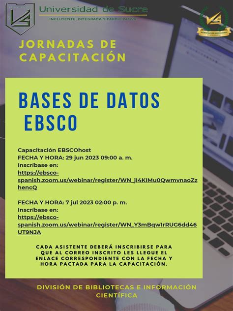 CAPACITACIÓN BASES DE DATOS EBSCO JUNIO - JULIO 2023 | PDF