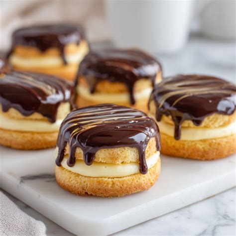 Mini Boston Cream Pie Cakes