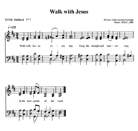 I Will Walk With Jesus Lyrics Printable