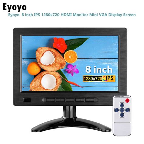 eyoyoแบบพกพาขนาดเล็กมอนิเตอร์ips fpv miniจอแสดงผลvgaหน้าจอ8นิ้วipsจอ