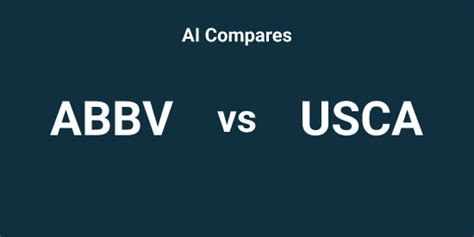Abbv Vs Usca Comparison Tool Tickeron