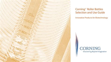 Corning Roller Bottles Selection And Use Guide Genlab