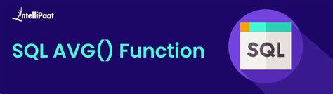 Sql Avg Function Intellipaat