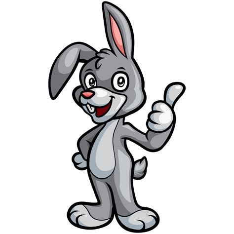 Cute Rabbit Cartoon Giving Thumbs Up 18830961 Vector Art At Vecteezy