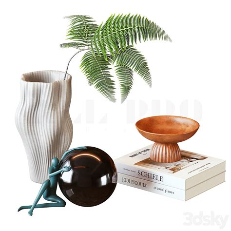 Vase And Plant Decorative Set Andsmall Sculpture All Pro Land