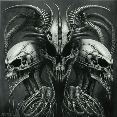 Sculls Vi Hr Giger Art Giger Art Skull Art Drawing