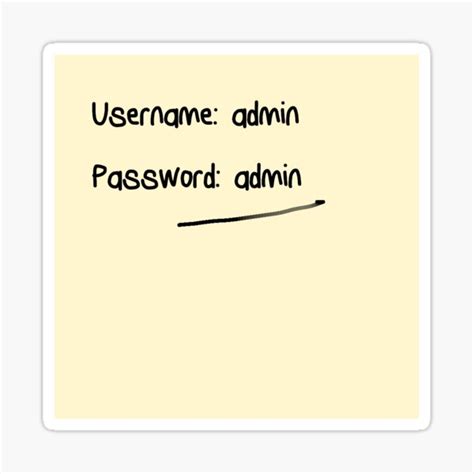 Password Sticky Note Sticker For Sale By Glacierhip Redbubble