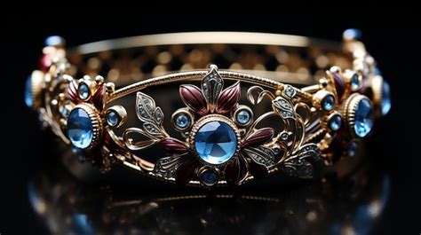 Premium Ai Image Diamond Ring On Black Background