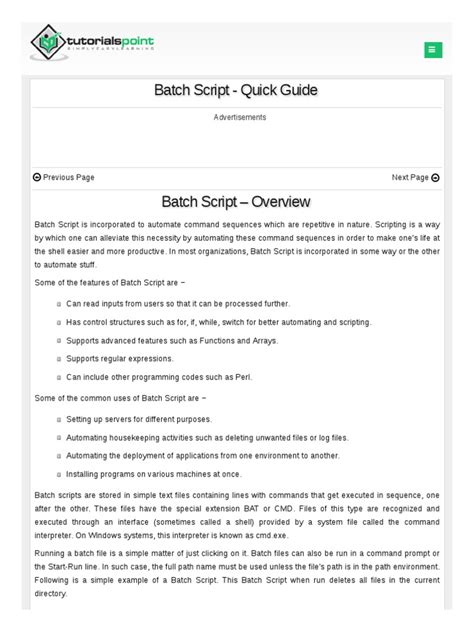 Curso De Batch Script Pdf Control Flow Parameter Computer Programming