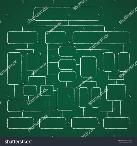 Flowchart Geometrical Elements Infographics Written Chalk Stock Vector