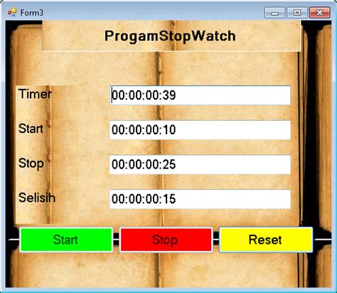 AfifCahyo Membuat Stopwatch Menggunakan VB NET