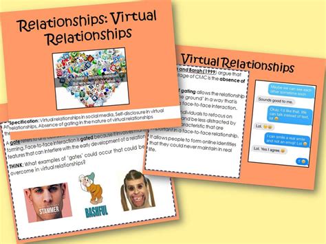 virtual relationships year 2 relationships aqa psychology teaching resources