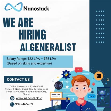 Aigeneralist Aijobs Nanostack Bhopaljobs Machinelearning
