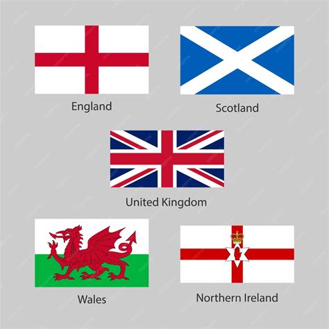 Premium Photo Flags Of England Scotland Northern Irelandwales
