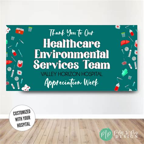 Environmental Service Week Appreciation Banner Evs Tech Thank You Sign