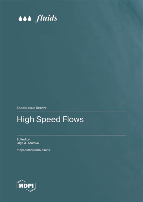 High Speed Flows Mdpi Books