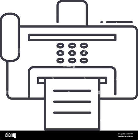 Fax Icon Linear Isolated Illustration Thin Line Vector Web Design Sign Outline Concept