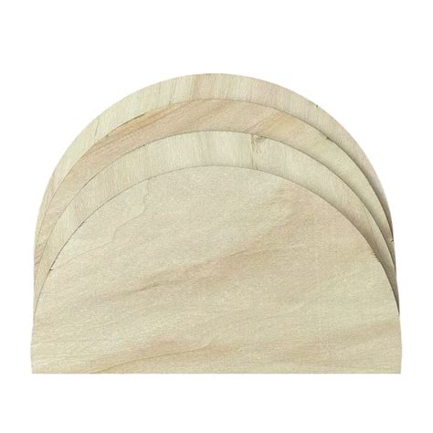 Half Circle Cutouts 9 6 Inch Pack Of 4 Semicircle Wooden Cutouts For Crafts Wood Signs