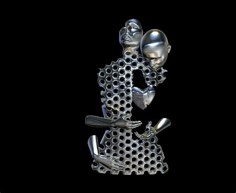 👩 Sculture Woman Woman Love Heart Lesbian・ Stl File For ・cults