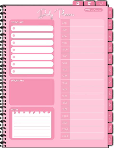 Daily Planner Template Digital Planner Daily Planner Template