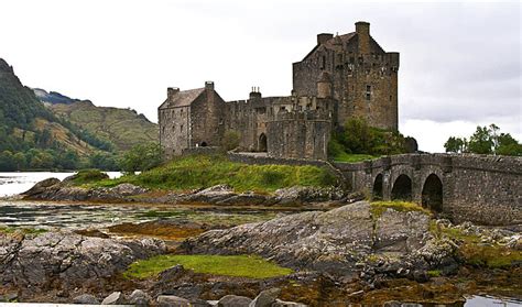 Scottish Castle Landscape Ancient Travel Photo Background And Picture