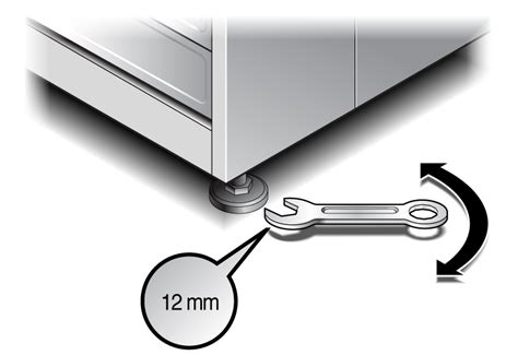 수평 조정 다리 내리기 Sparc M7 시리즈 서버 설치 설명서