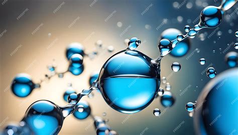 Premium Photo Cosmetic Essence Liquid Water Molecules Molecules