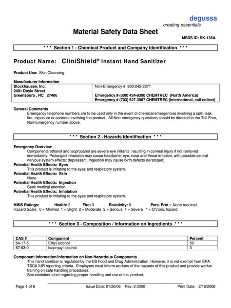 Equate Hand Sanitizer Msds Sheet At Bryan Riggs Blog