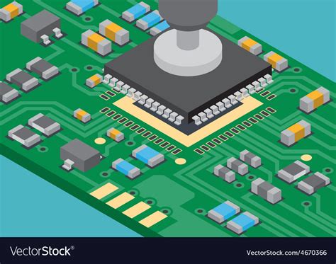 Surface Mount Technology Ic Placement Royalty Free Vector