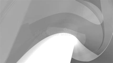 Black And White Abstract Illustration Curved Pattern 3d Rendering