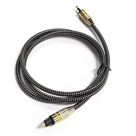Yellow Nylon Braided Od40 Toslink Optical Digital Audio Cable Hifi