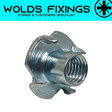4 Pronged Captive Tee Nuts Threaded Inserts For Wood T Nuts M4 M5 M6 M8
