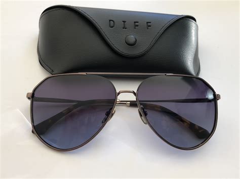 Diff Eyewear Dash Designer Aviator Sunglasses For Men And Women Brown