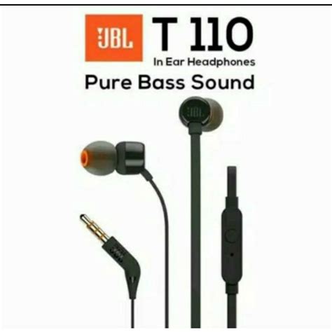 Jual Headset Earphone In Ear JBL T110 Pure Bass Original Shopee Indonesia