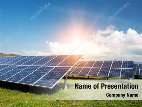 Photovoltaic Solar Panel Alternative Electricity Powerpoint Template