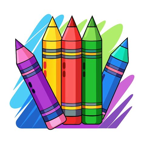 Crayons Clip Art And Vector Design With A White Background Premium Ai